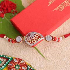 Dazzling AD Stone Rakhi | CakeGift.in